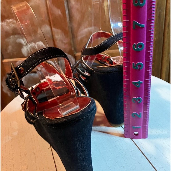 BONGO | Shoes | Bongo Denim Platform Wedge Sandal Size | Poshmark